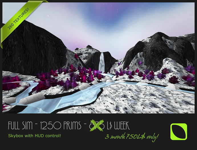 Second Life Marketplace - Full SIM Skybox - 750L$ / 1250P - Texture HUD - FANTASY